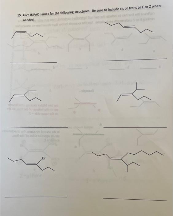 Solved 16. Calculate the degrees of unsaturation for each of | Chegg.com