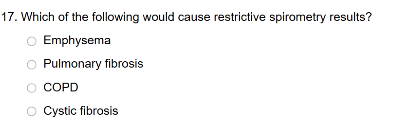 Solved Which of ﻿the following would cause restrictive | Chegg.com