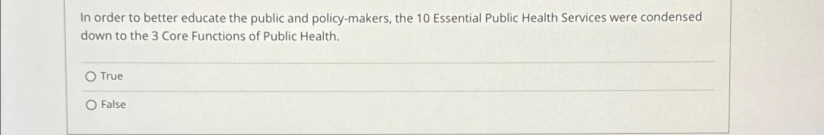 In order to better educate the public and | Chegg.com