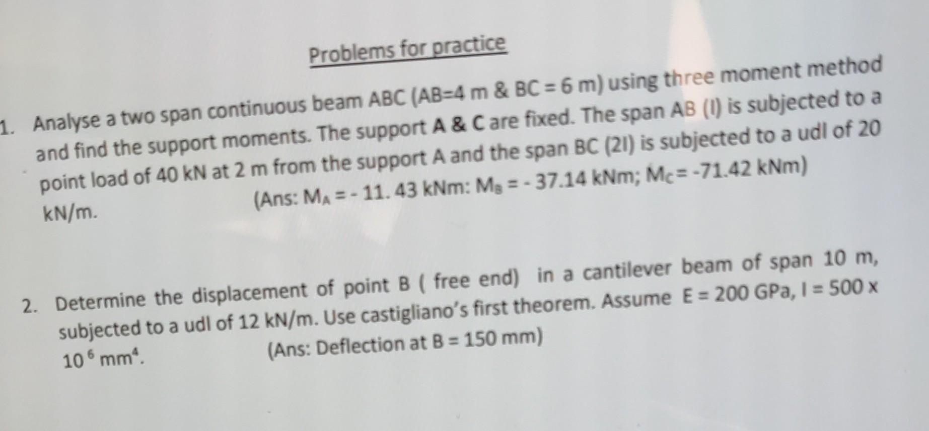 Solved Note : for 1 question use 3 moment method and second | Chegg.com