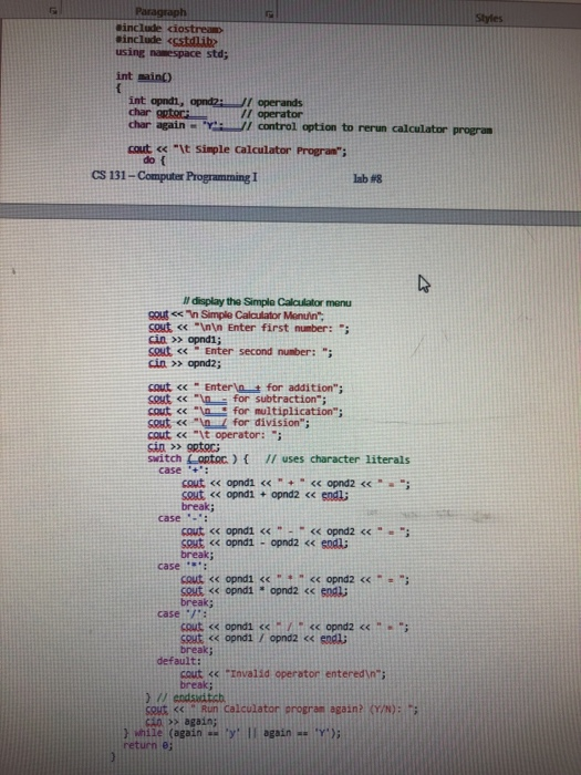 Solved CS 131 - Lab 18-Functions - Total points: 60 So | Chegg.com