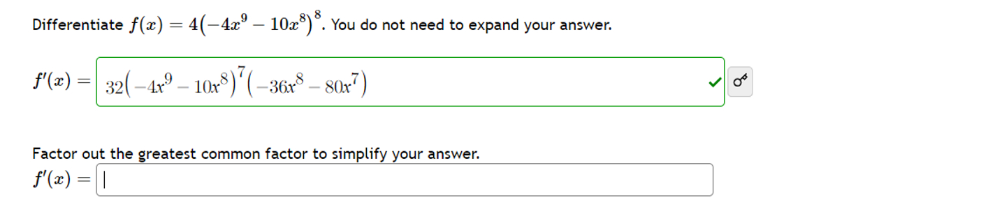 Solved Differentiate f(x)=4(-4x9-10x8)8. ﻿You do not need to | Chegg.com
