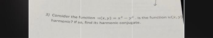 Solved 3) Consider the function u(x,y) = x2 - y. is the | Chegg.com