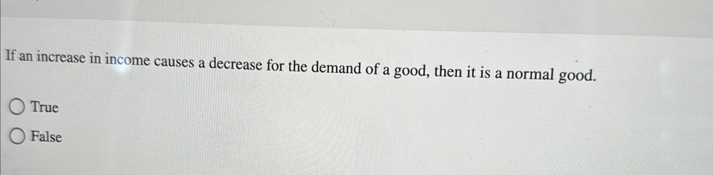 Solved If an increase in income causes a decrease for the | Chegg.com