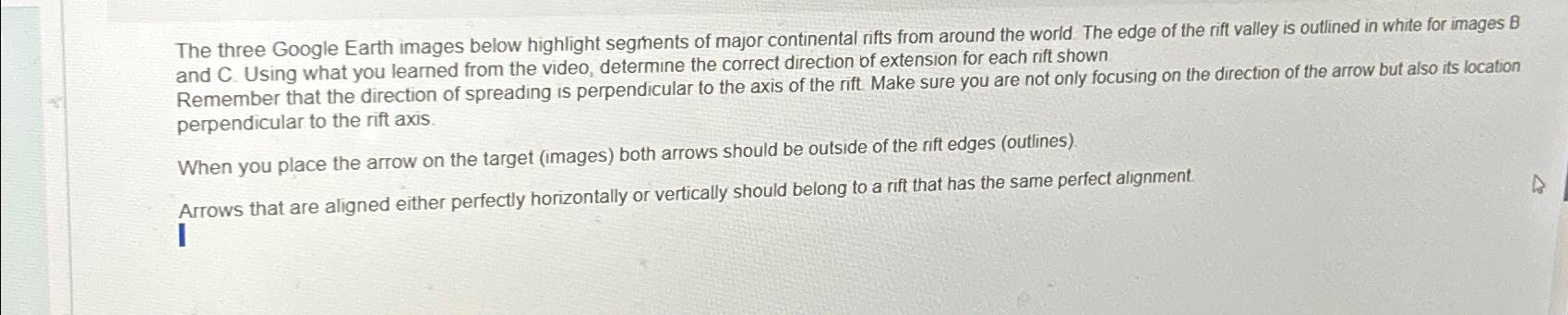 Solved The three Google Earth images below highlight | Chegg.com