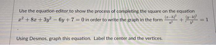 Solved Use the equation editor to show the process of | Chegg.com