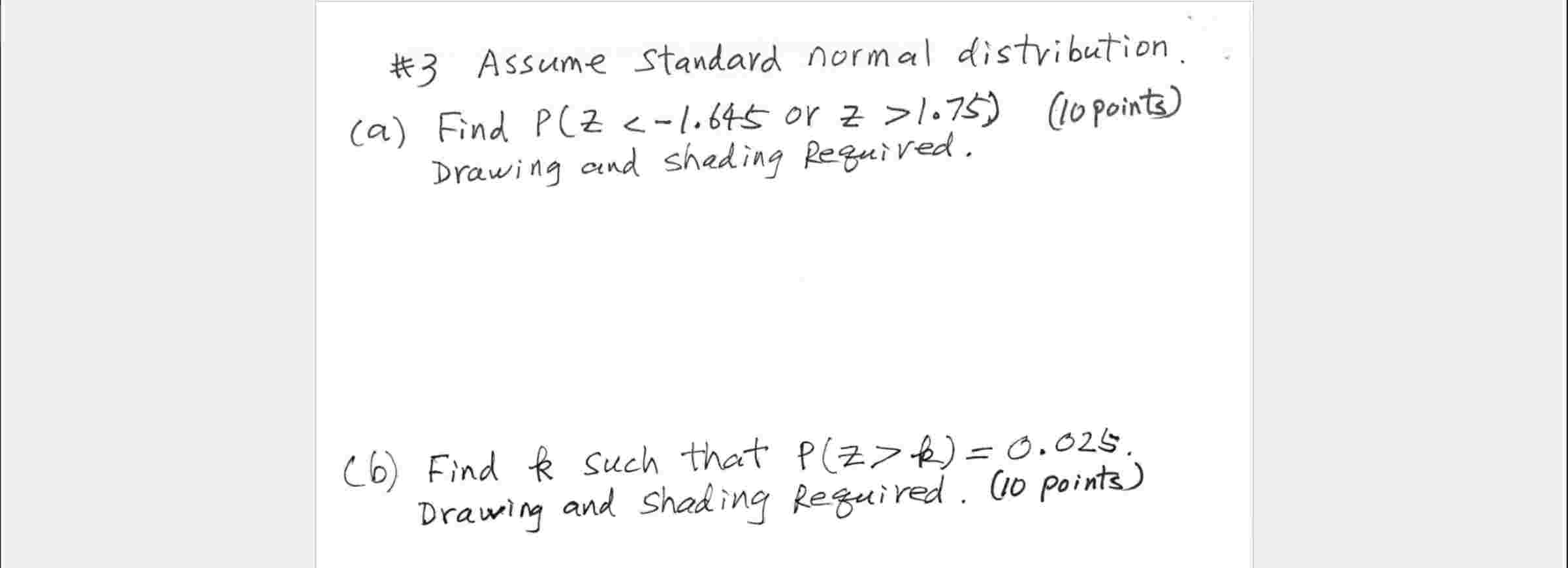 Solved STATS AND PROBABILITY#3 ﻿Assume standard normal | Chegg.com