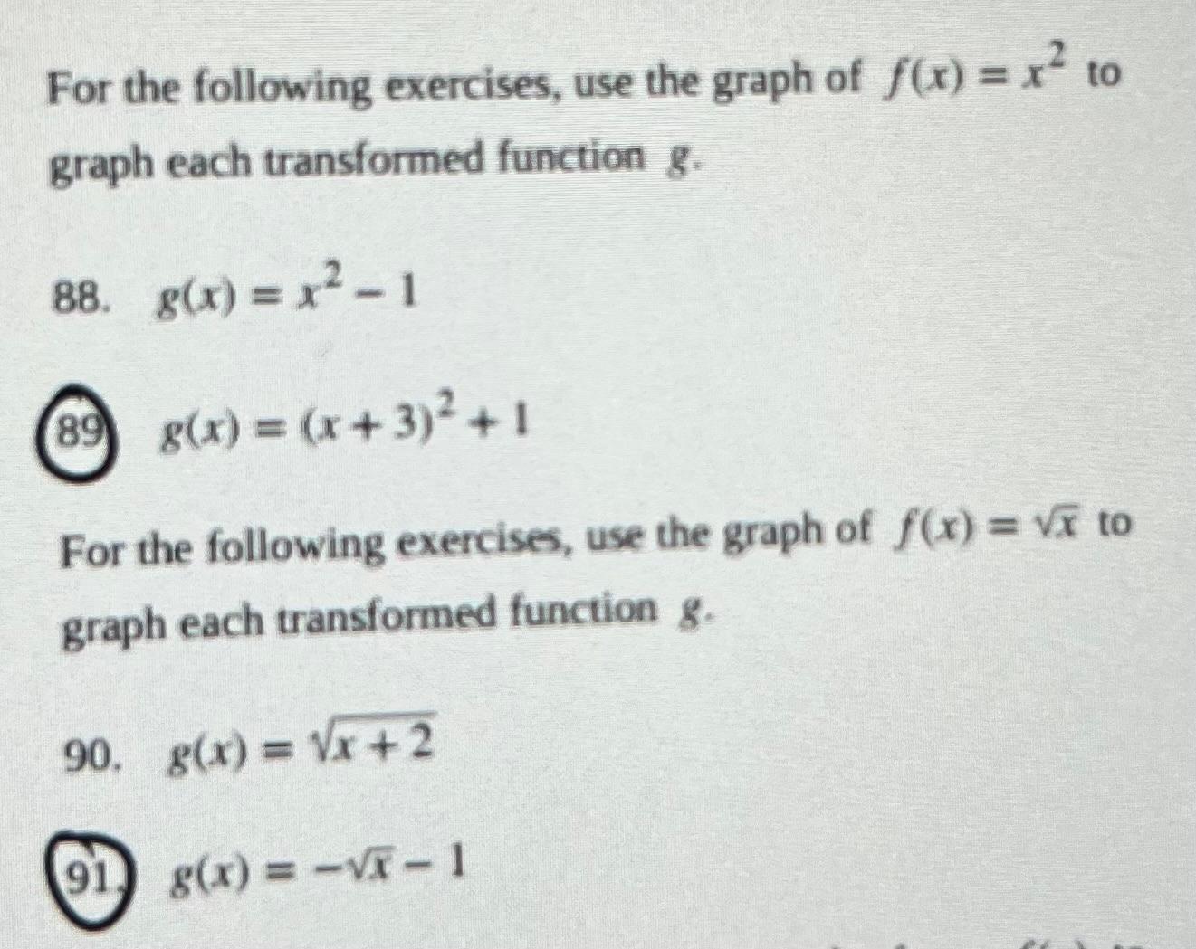 Solved Just #89 ﻿& #91 ﻿please and thank youFor the | Chegg.com