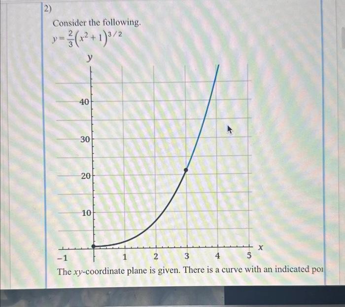 Solved Consider the following. y=32(x2+1)3/2 a indicated | Chegg.com