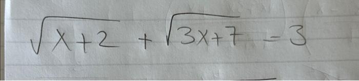 Solved x+2+3x+7=3 | Chegg.com