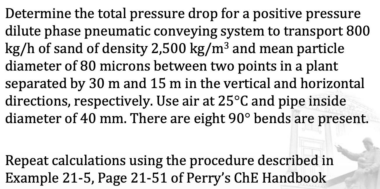 Solved Determine the total pressure drop for a positive | Chegg.com