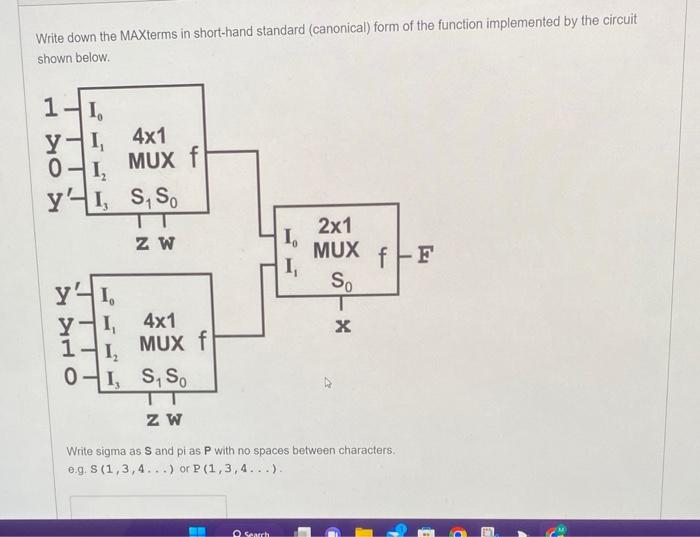Solved Write down the MAXterms in short-hand standard | Chegg.com