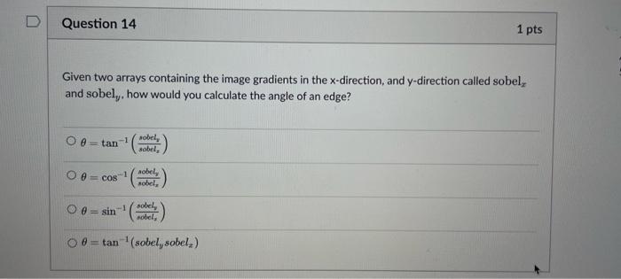 Solved Given two arrays containing the image gradients in | Chegg.com