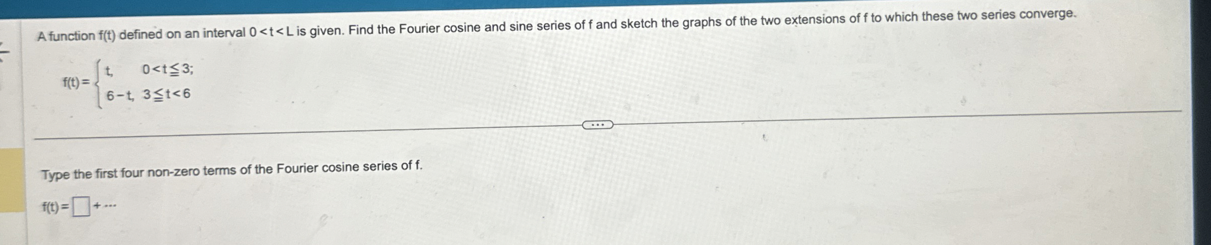 Solved A function f(t) ﻿defined on an interval | Chegg.com