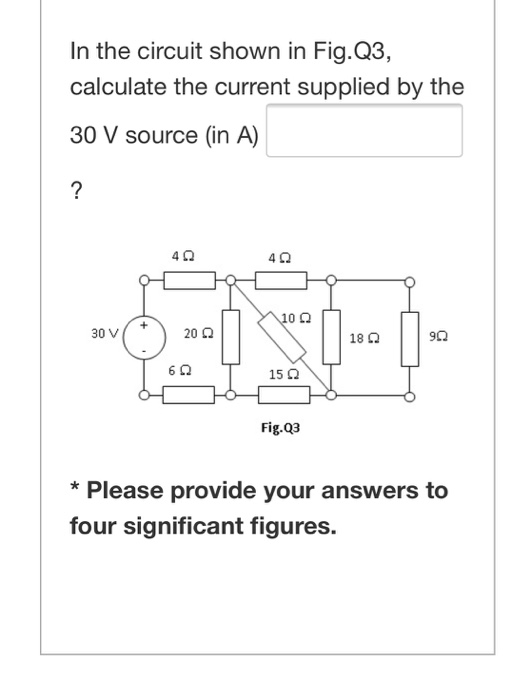 Solved In the circuit shown in Fig. Q3, calculate the | Chegg.com