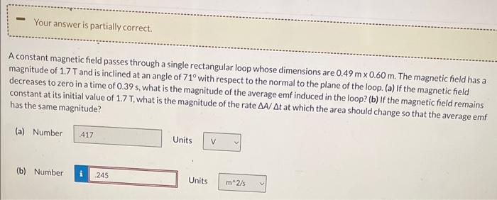 Solved A constant magnetic field passes through a single | Chegg.com