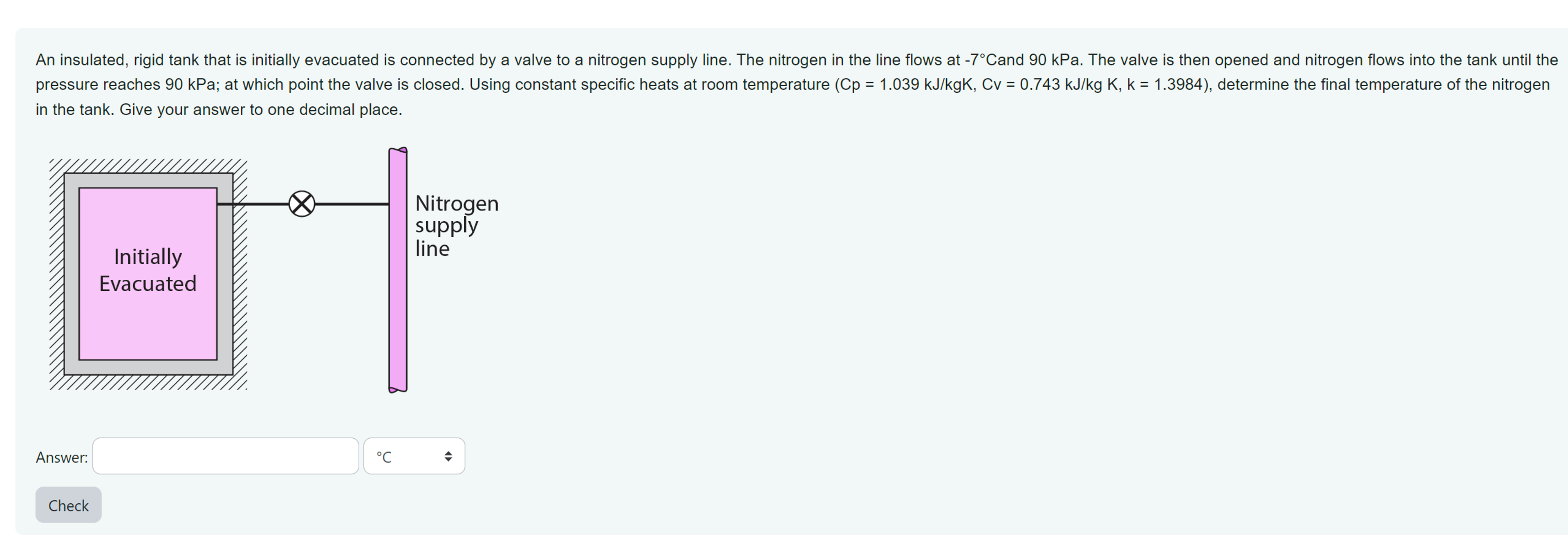 Solved An ﻿insulated, rigid tank that is ﻿initially | Chegg.com