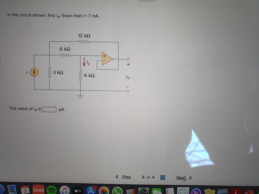 Solved In the circuit shown, find it. Given that i = 7 mA. | Chegg.com