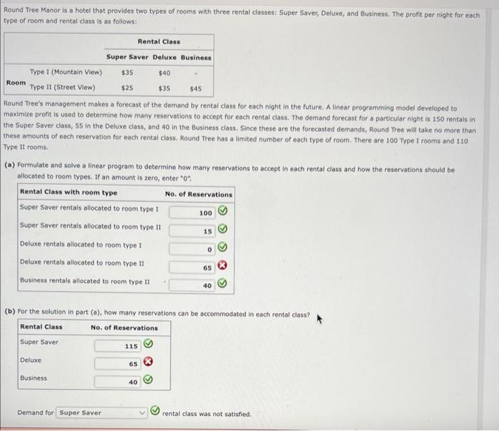 Solved Round Tree Manor is a hotel that provides two types | Chegg.com