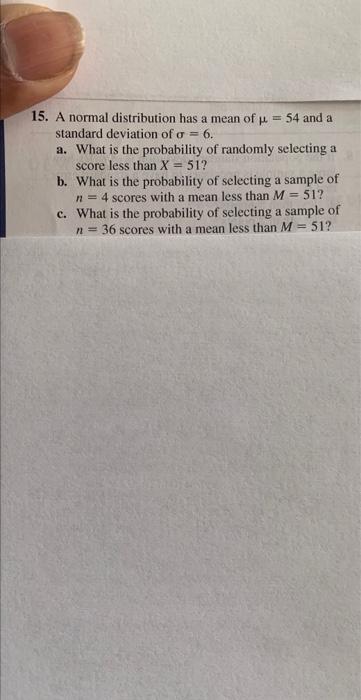 Solved 14 Iq Scores Form A Normal Distribution With A Mean