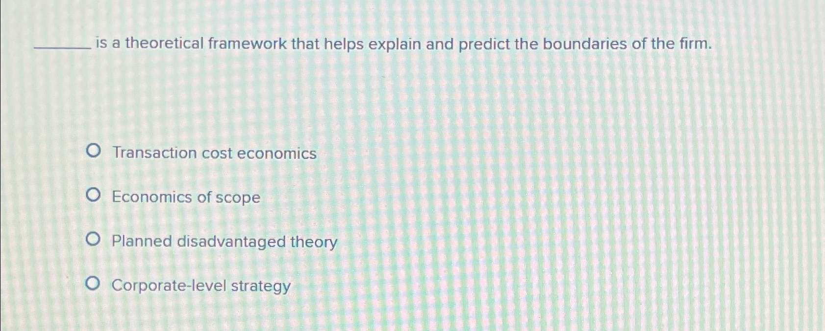Solved is a theoretical framework that helps explain and | Chegg.com