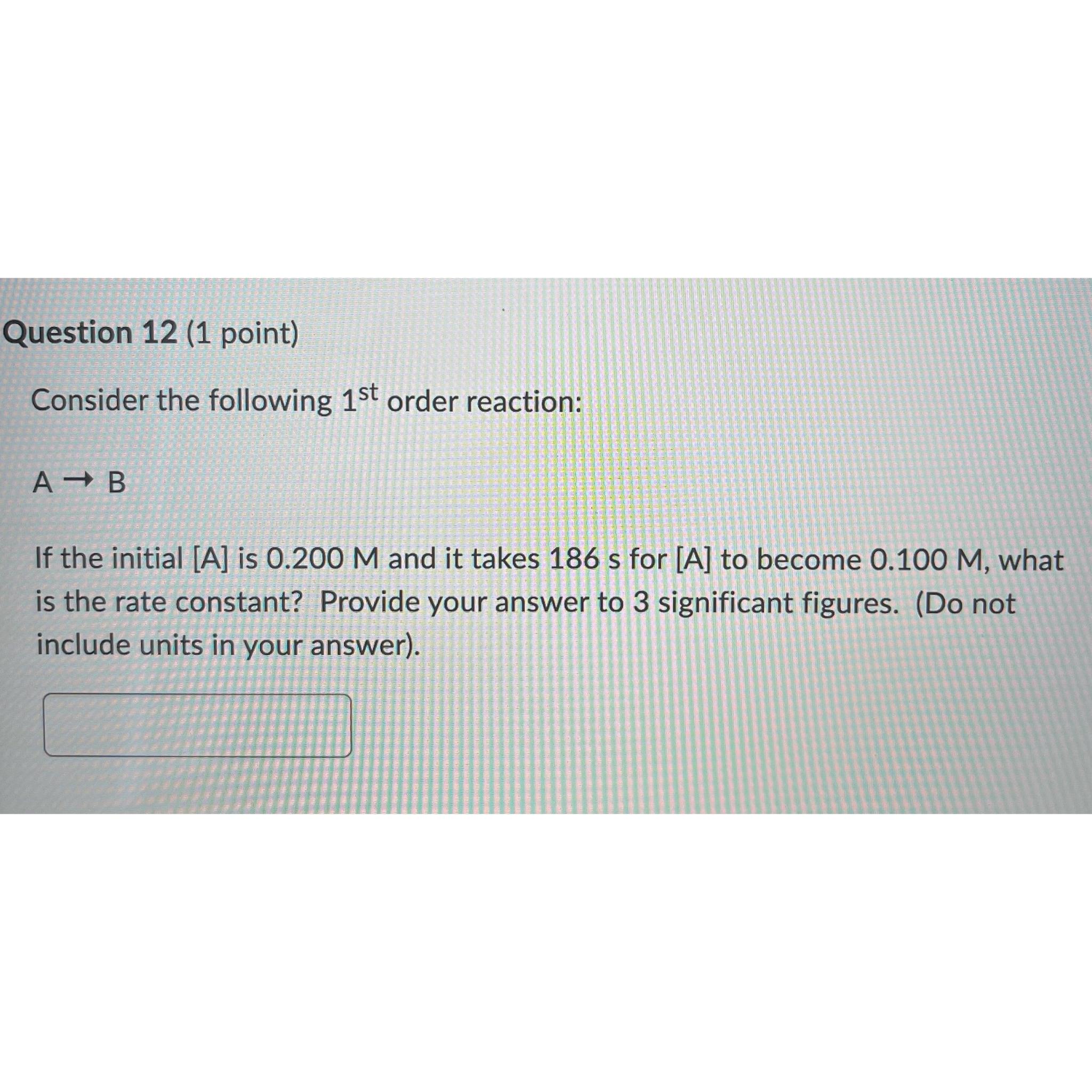 Solved Question 12 (1 ﻿point)Consider the following 1st | Chegg.com