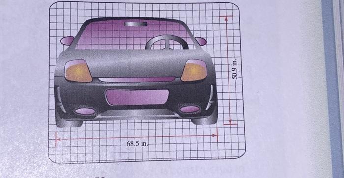 Solved 50 Estimate the frontal area of the car shown in the | Chegg.com