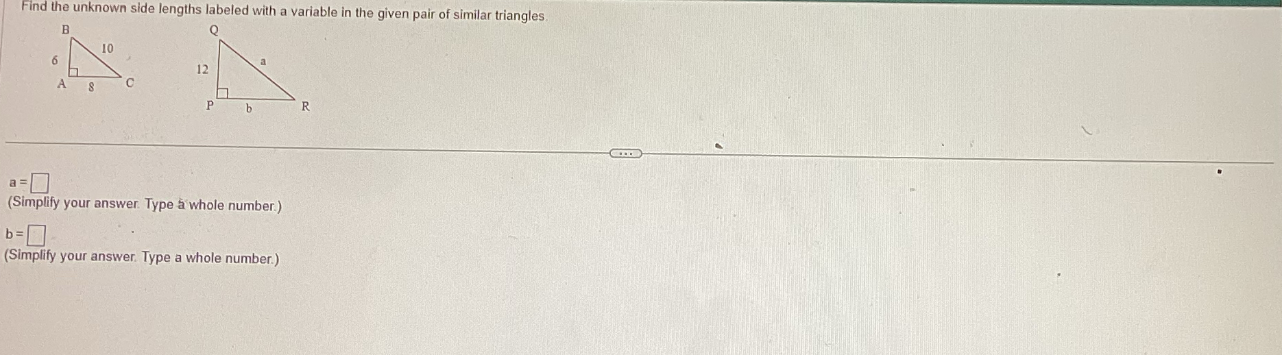Solved Find the unknown side lengths labeled with a variable | Chegg.com