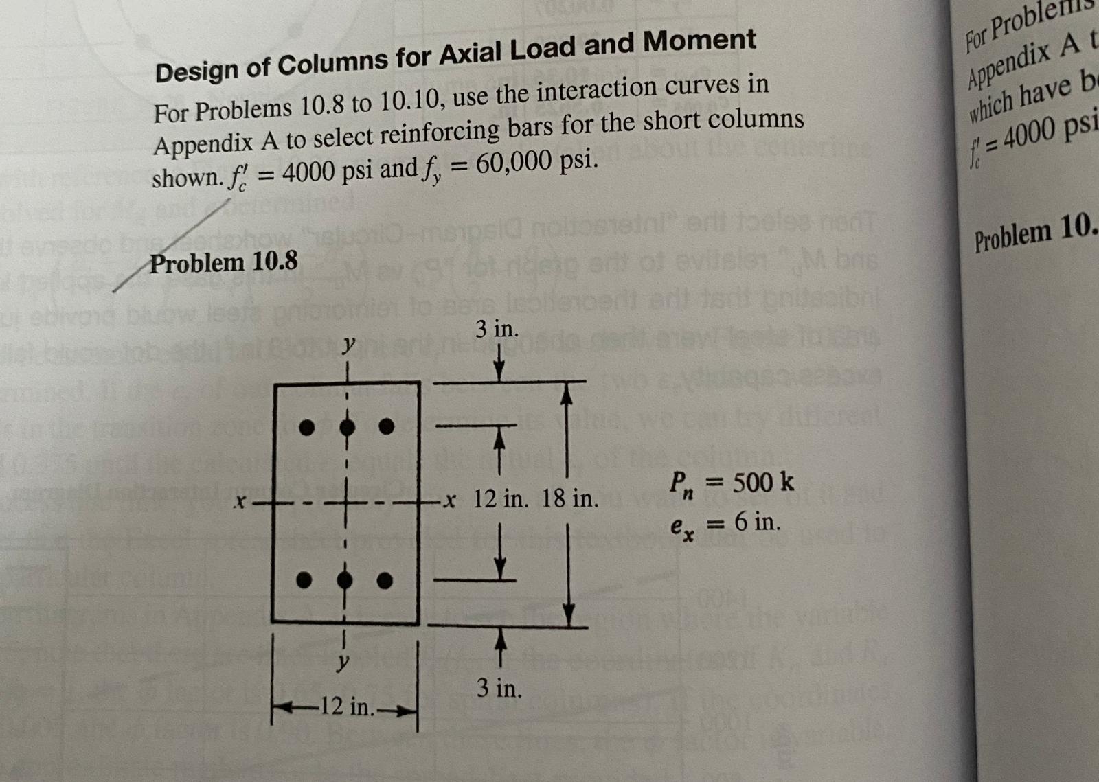 Solved Design of columns for Axial Load and moment For | Chegg.com