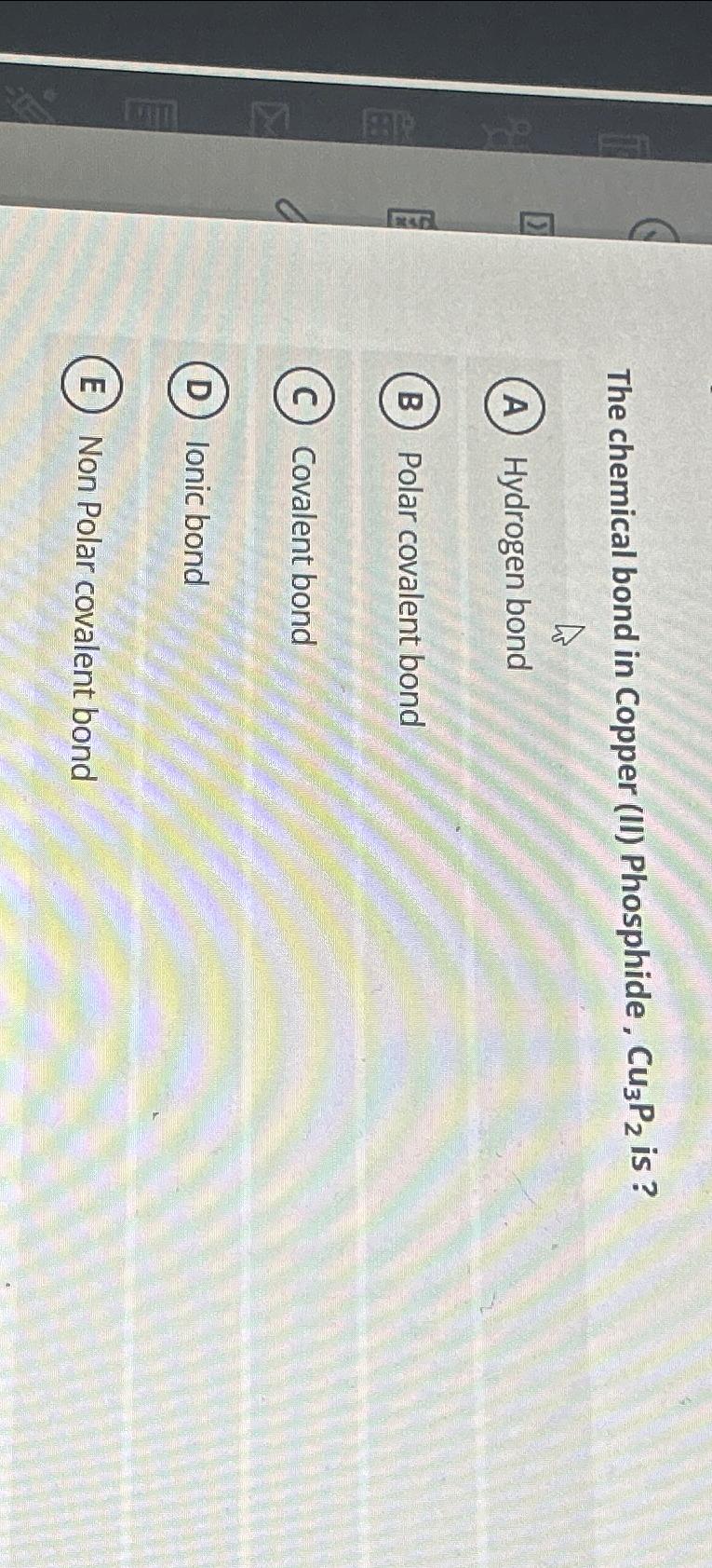 Solved The chemical bond in Copper (II) ﻿Phosphide, CU3P2 | Chegg.com