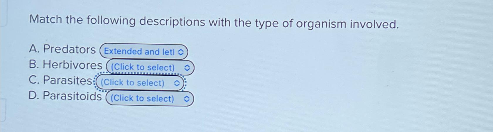 Solved Match the following descriptions with the type of | Chegg.com