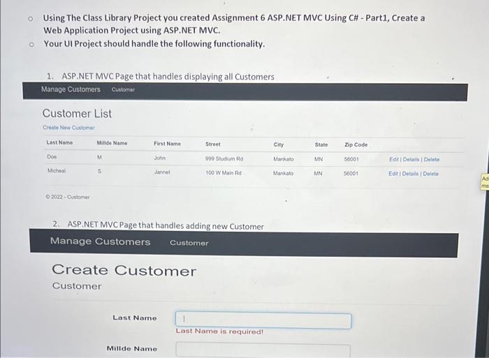 Solved Using the Customer database (Customer Database has | Chegg.com