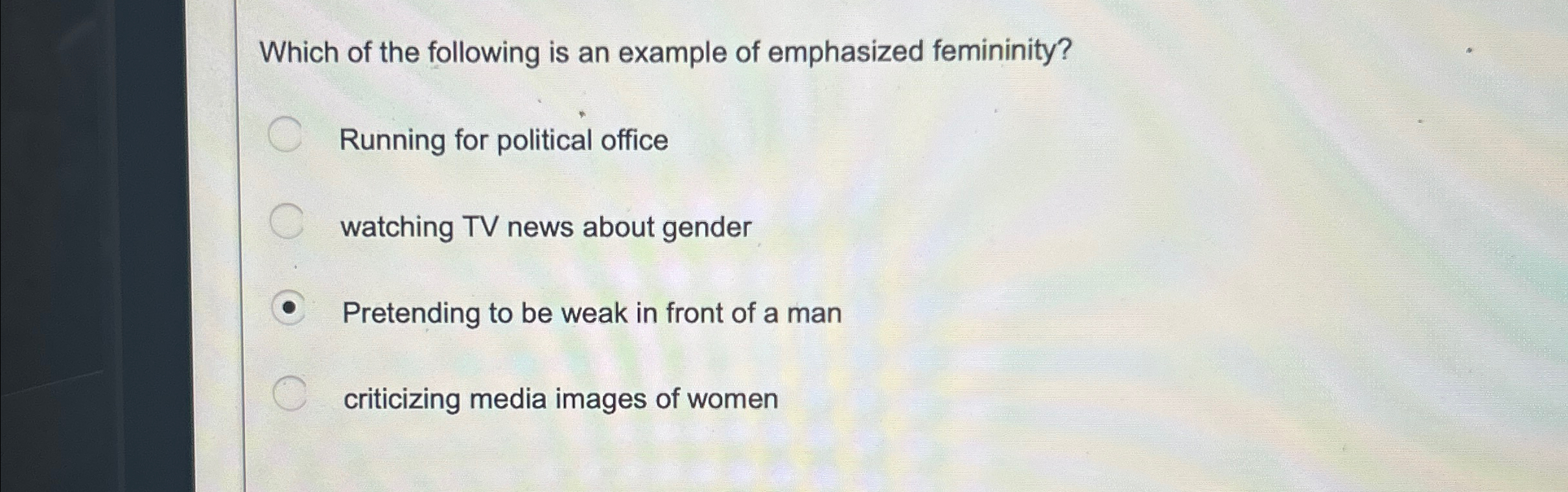 Solved Which of the following is an example of emphasized | Chegg.com
