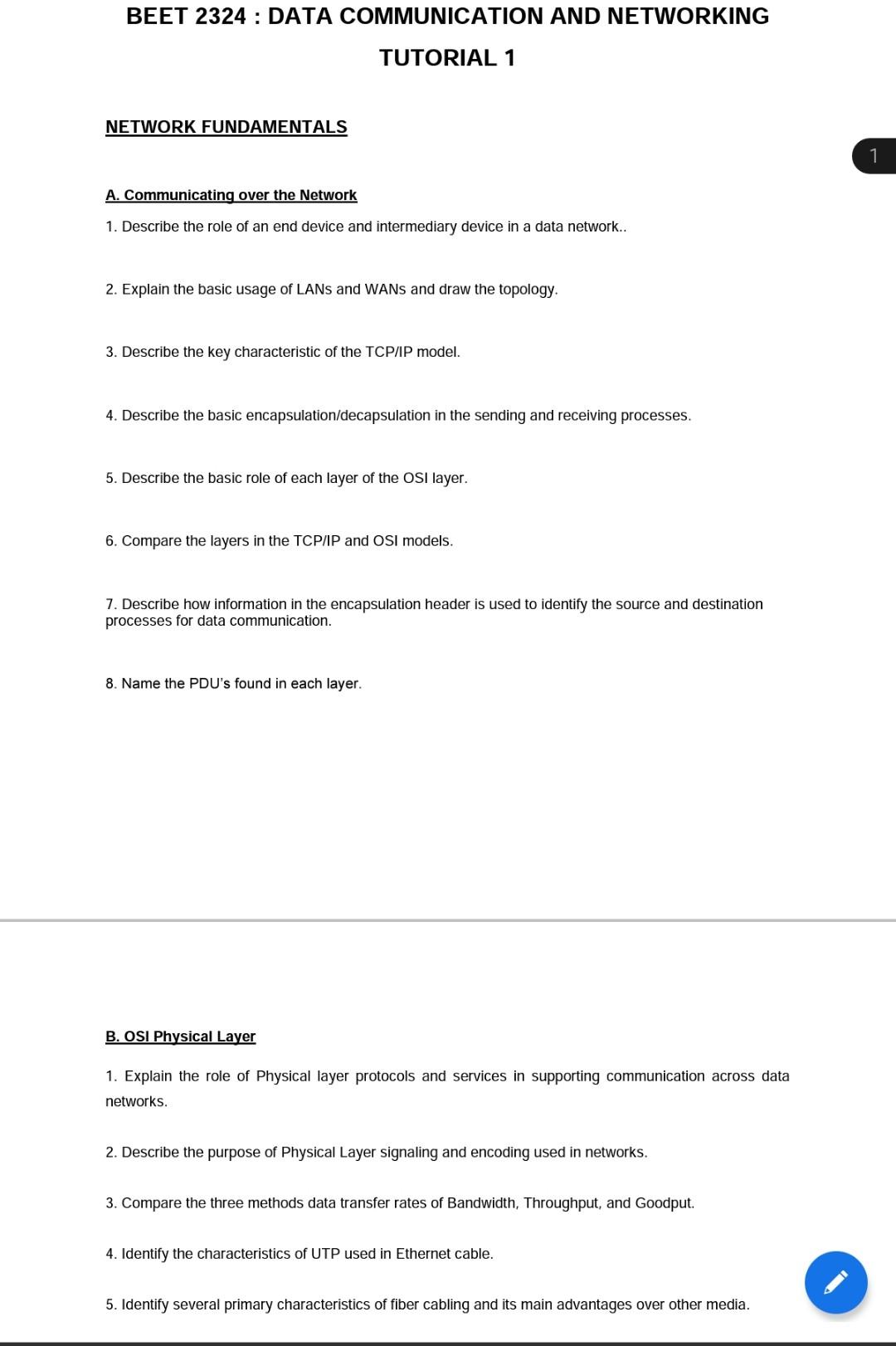 Solved BEET 2324 : DATA COMMUNICATION AND NETWORKING | Chegg.com