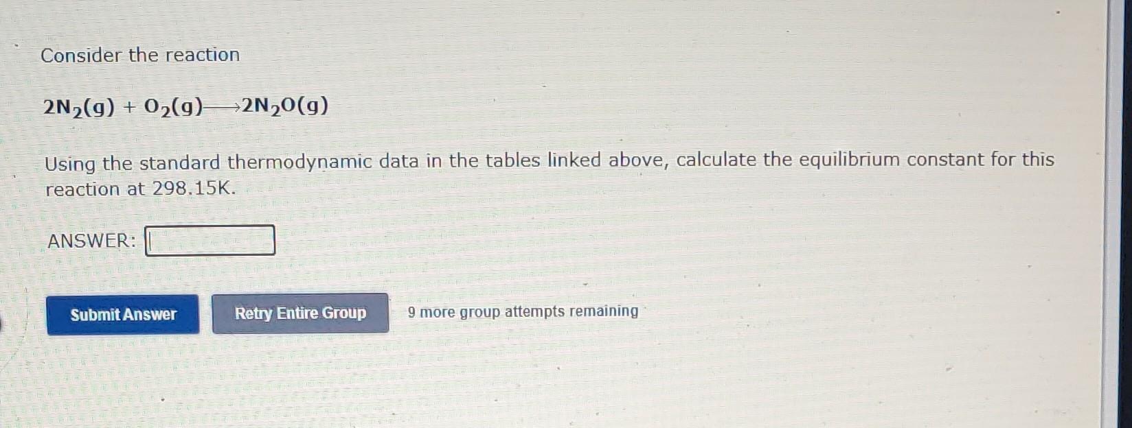 Solved Consider the reaction CO2(g)+H2(g) CO(g)+H2O(g) Using | Chegg.com