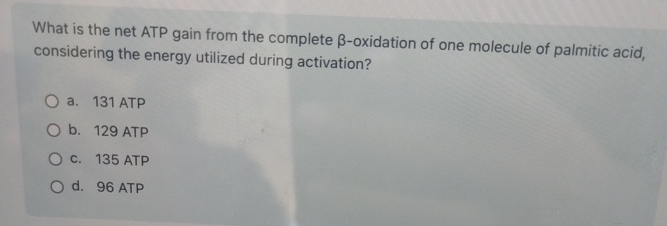 Solved What is the net ATP gain from the complete | Chegg.com