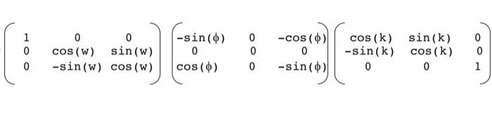 Solved ⎝⎛1000cos(w)−sin(w)0sin(w)cos(w)⎠⎞⎝⎛cos(ϕ)0sin(ϕ)010− | Chegg.com