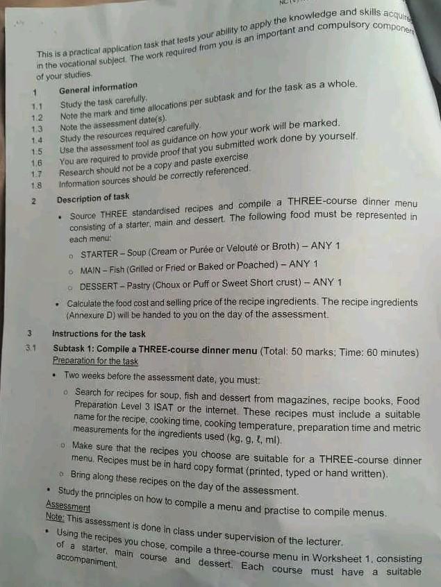 This is a practical application task that lests your | Chegg.com