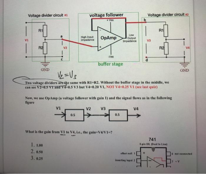 Solved Voltage divider circuit 21 voltage follower VSS | Chegg.com