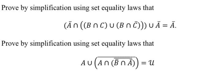 Solved Prove by simplification using set equality laws that | Chegg.com