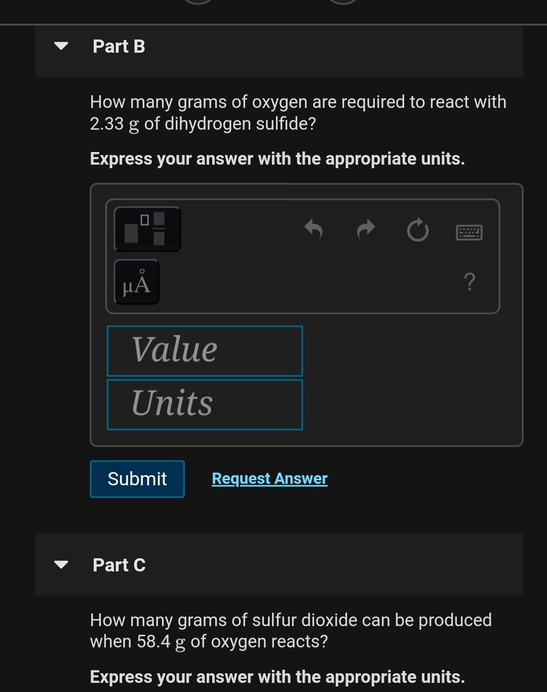 Solved When the gases dihydrogen sulfide and oxygen react, | Chegg.com