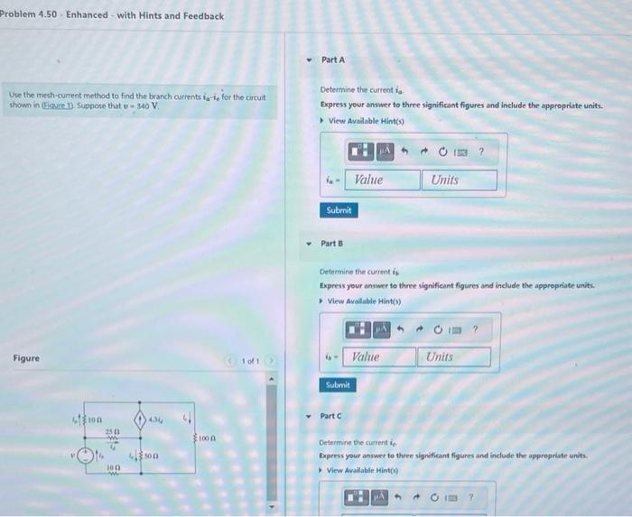 Solved Problem 4.50 - Enhanced - with Hints and Feedback | Chegg.com