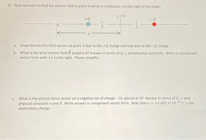 Solved Now we want to find the electric field at point A | Chegg.com