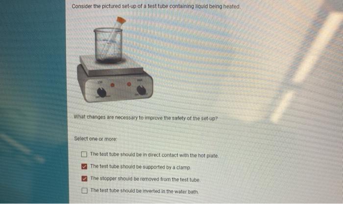 Solved Consider the pictured set-up of a test tube | Chegg.com