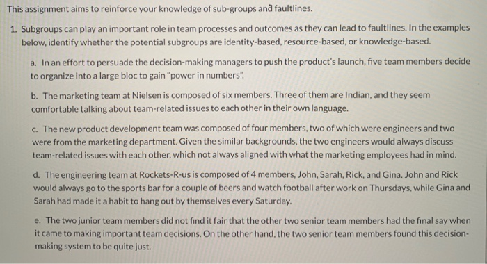 Solved This assignment aims to reinforce your knowledge of | Chegg.com