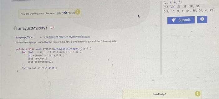 Solved You are working on problem set: Lab 7 (Pause) | Chegg.com