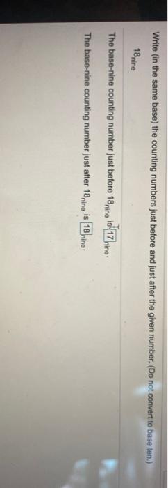 Solved Write (in the same base) the counting numbers just | Chegg.com