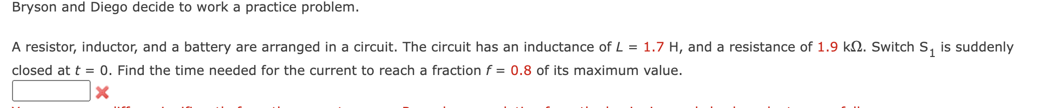 Solved Bryson and Diego decide to work a practice problem.A | Chegg.com