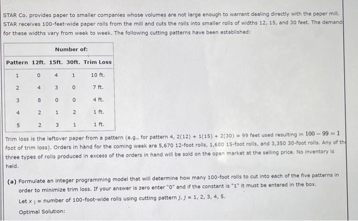 Solved STAR Co. provides paper to smaller companies whose | Chegg.com