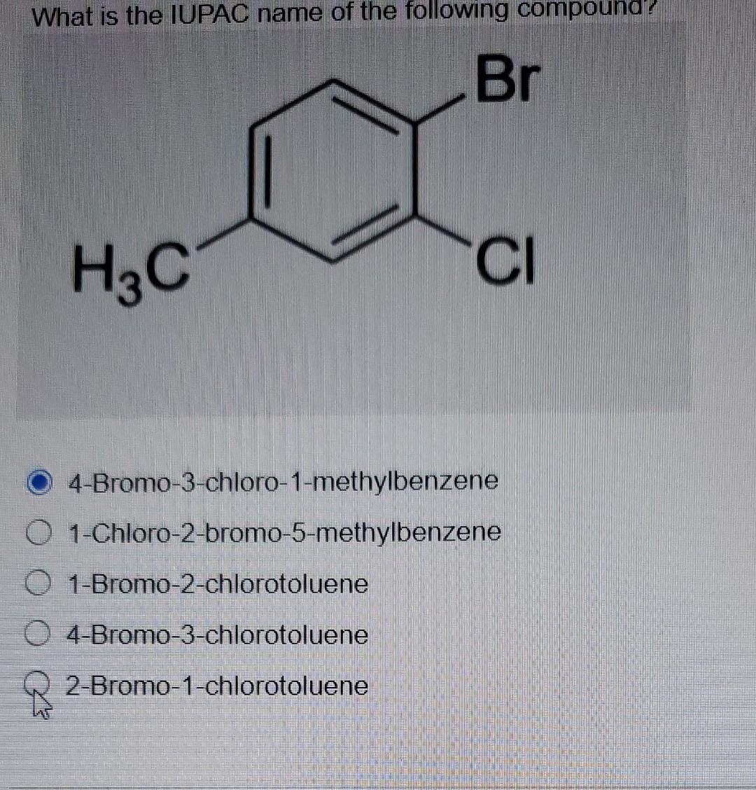 Solved What is the IUPAC name of the following compound? Br | Chegg.com